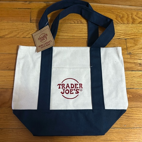 Bags | Trader Joes Mini Canvas Tote Bag | Poshmark